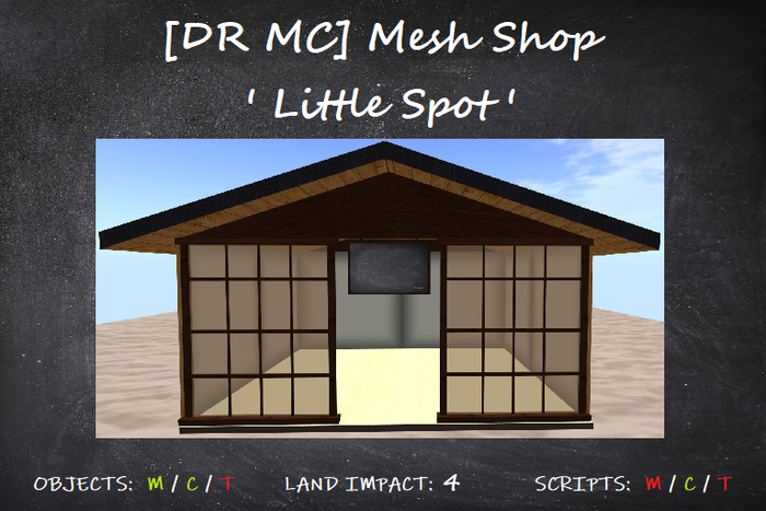 Second Life Marketplace - [DR MC] Mesh MP Shop ' Little Spot ' - 4 Li